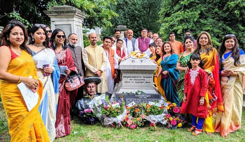 Dwarkanath Commemorated at Resting Place - RadioBanglaNet